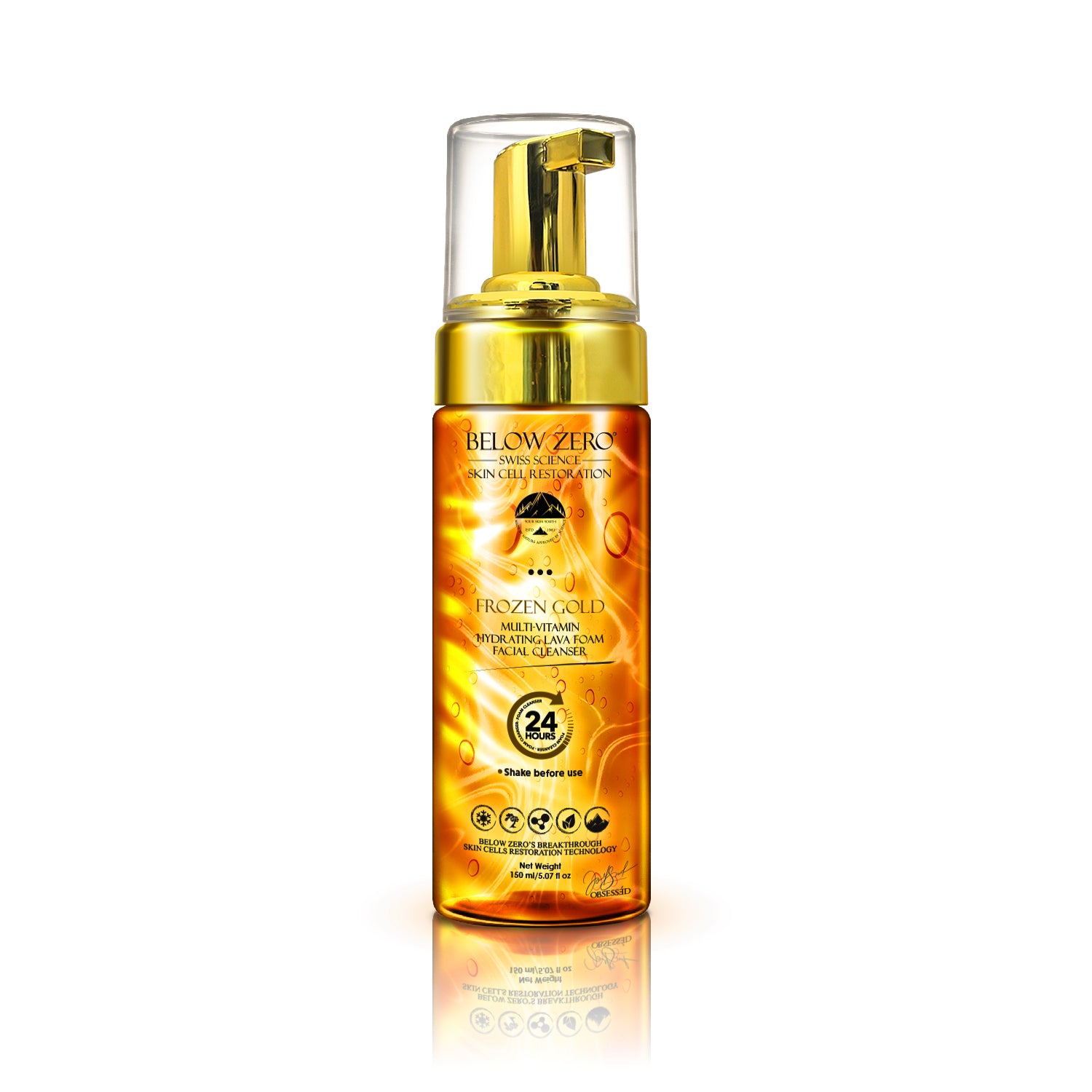Below Zero Frozen Gold Multi-Vitamin Hydrating Lava Foam Facial Cleans