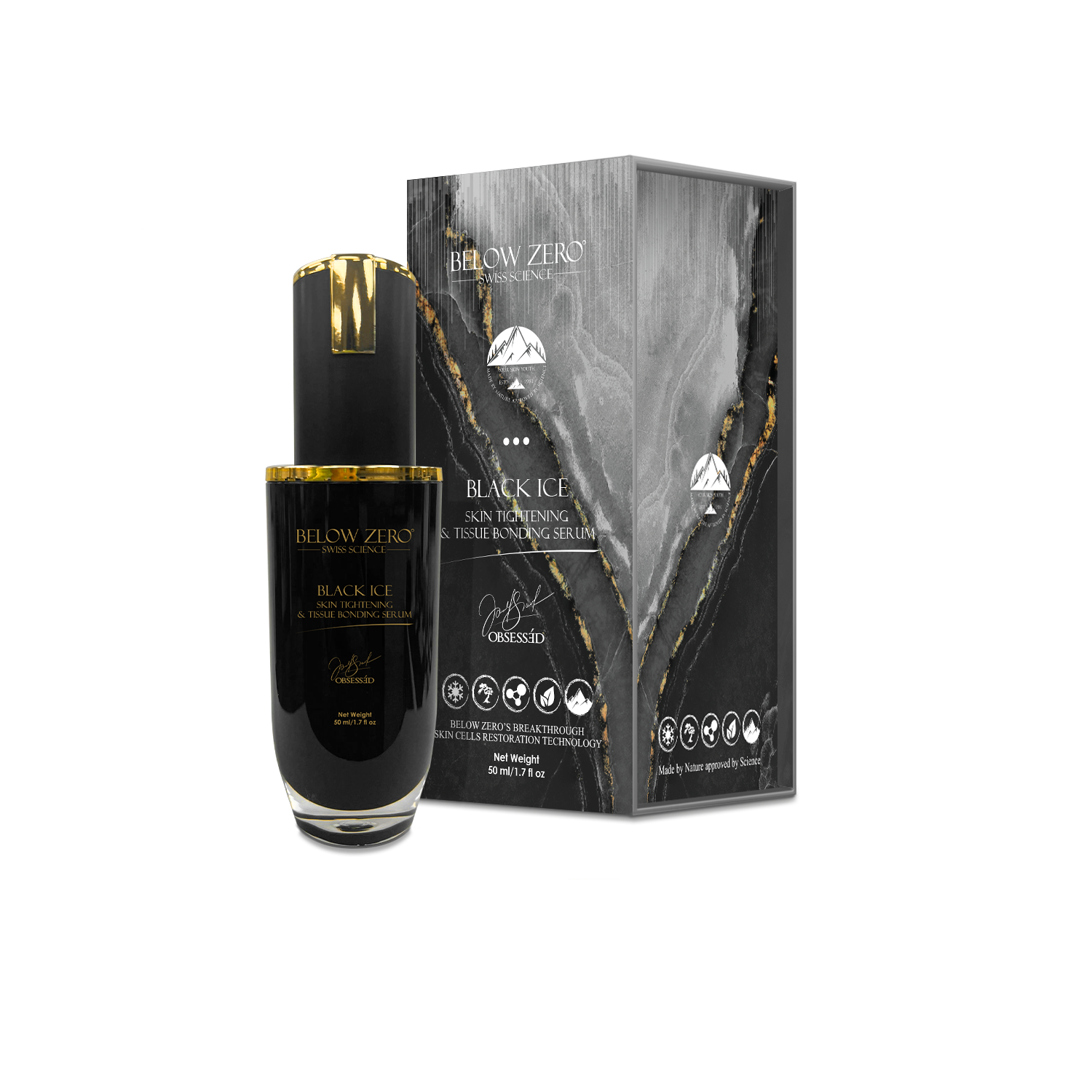Below Zero Black Ice Skin Tightening & Tissue Bonding Serum